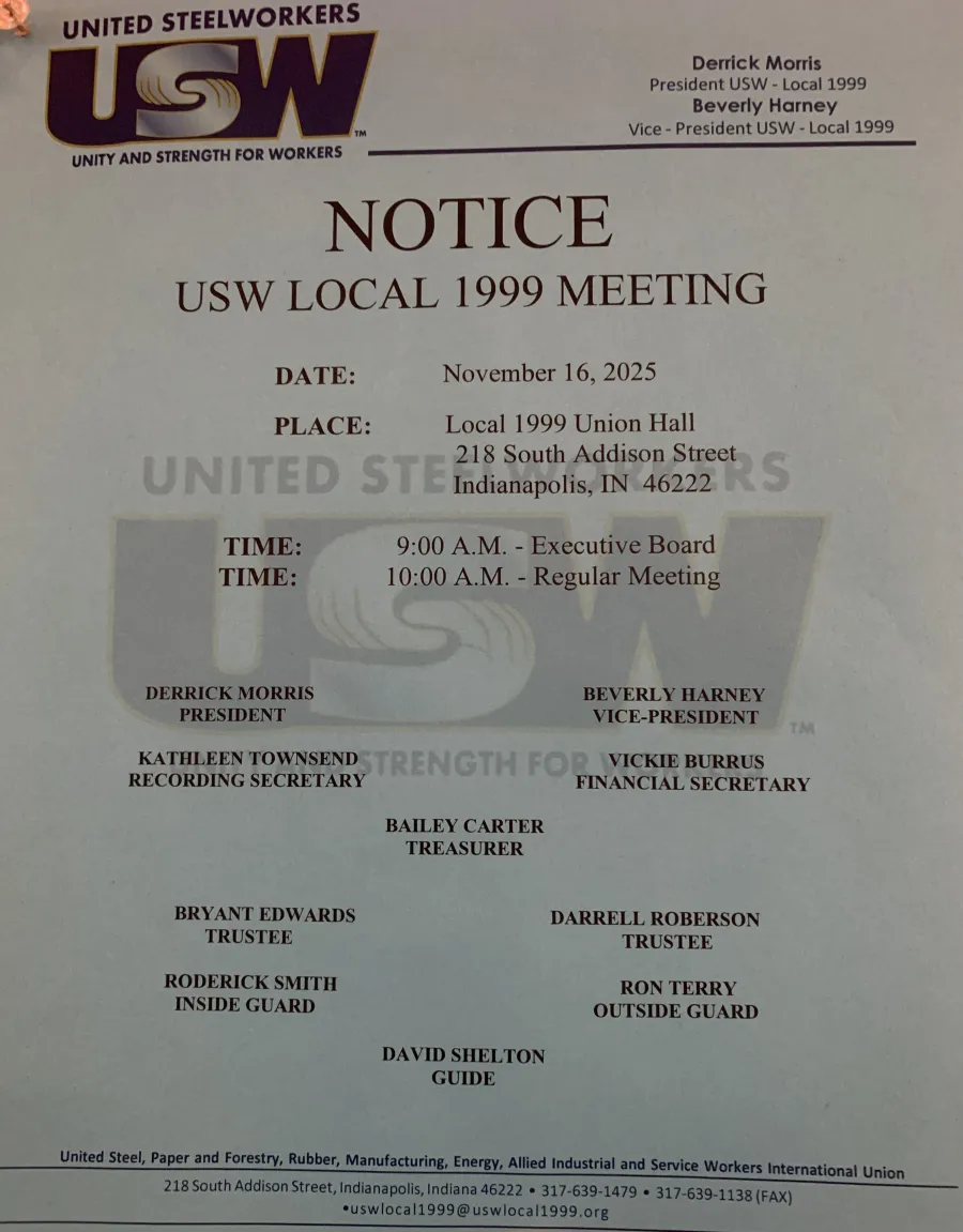 Local Union Meeting | Local 1999